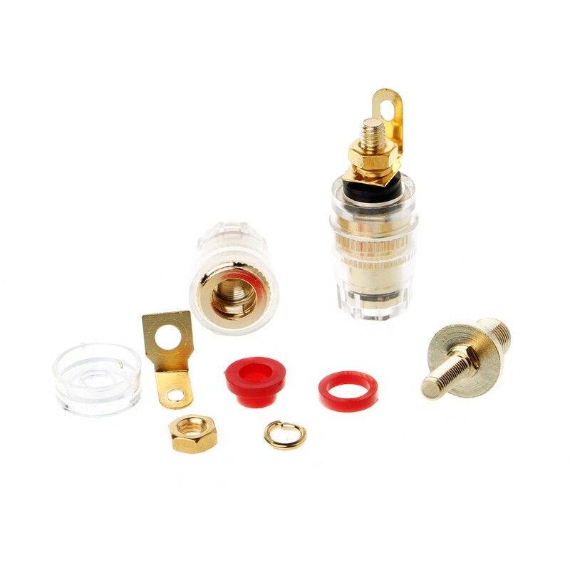 2Pcs Brass 4mm Banana Female Insulated Plug Wire Solder Connector | eBay