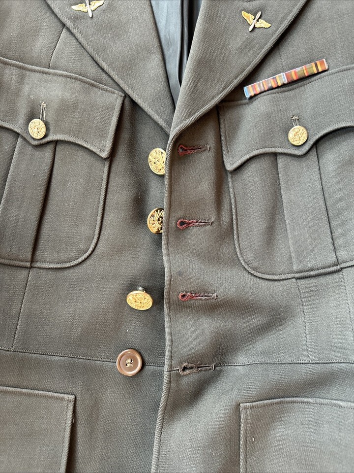 World War 2 Air Corps Uniform Officer Jacket Lt SHAEF Patch And Ribbon ...