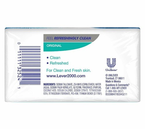 🫧 Original Lever 2000 (8-Bars) 4 Oz. (113g) Refreshingly Clean Feeling ...