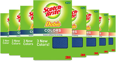 Scotch-Brite Dobie Colors Cleaning Pads, Ideal for Dishwashing, Kitchen ...