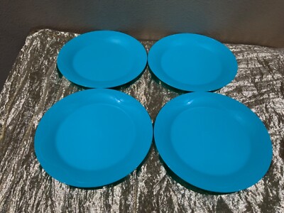 New Tupperware Beautiful Small Aqua Color Round Open House Dessert ...