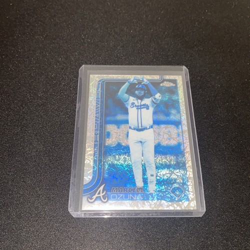 Marcell Ozuna 2025 Topps Chrome Frozenfractor -2 /0 #250 Atlanta Braves ...