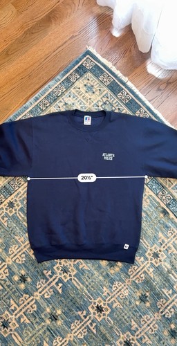 1990s Vintage Navy Blue Atlanta Police Russell Athletic Crewneck Size ...