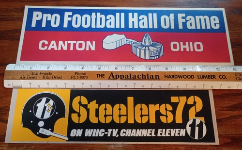 Original 1970s Pittsburgh Steelers Channel 11 WIIC TV Sticker & Hall Of ...