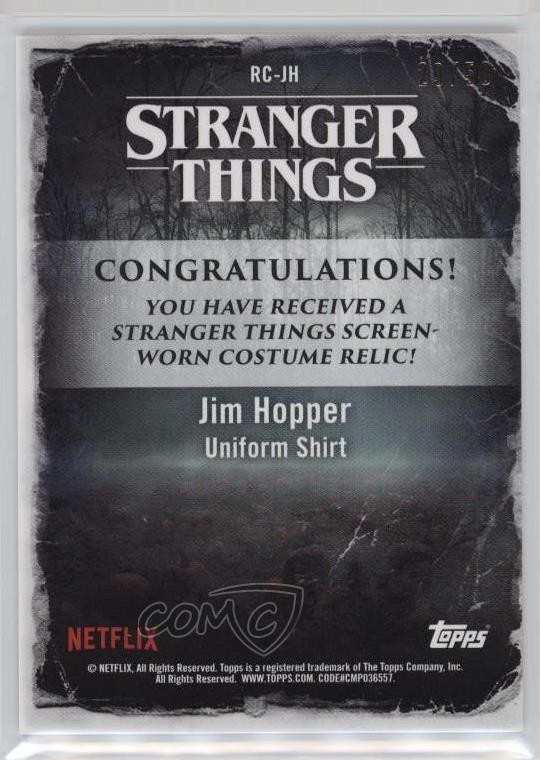2019 Stranger Things Welcome To The Upside Down Relic Red 29/50 Jim ...