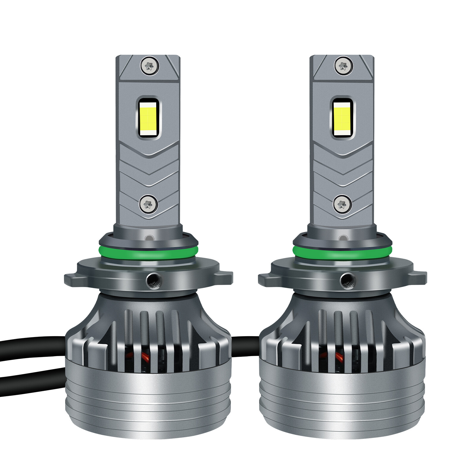 2-Sided 9012 HIR2 2000W 300000LM LED Headlight Kit High Low Beam Bulbs ...