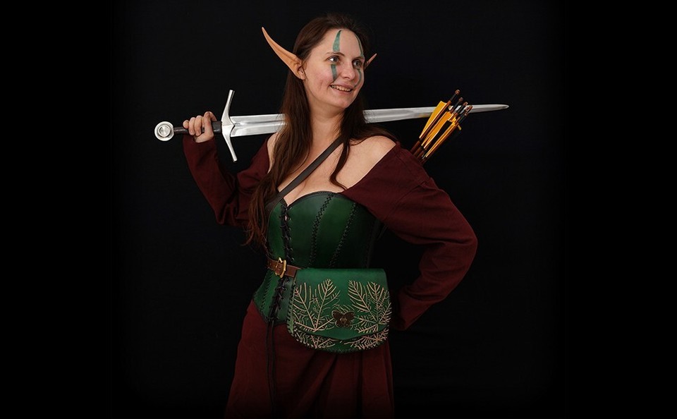 Elven Leather Pouch LARP Cosplay Elvish Costume Healer Ranger Outfit ...