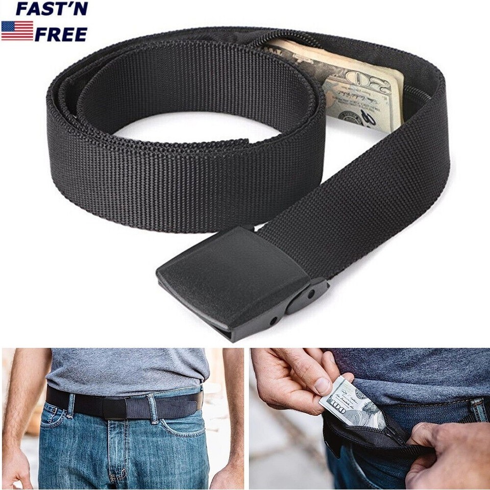 2× Travel Security Belt Hidden Money Pouch Money Wallet Pocket Waist ...