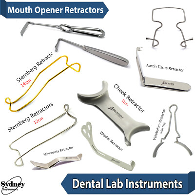 Medical Dental Retractors Tongue Lip & Cheek Lab Instruments Mouth ...