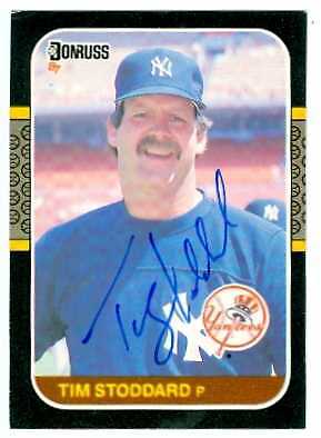 Tim Stoddard autographed baseball card (New York Yankees) 1987 Donruss ...