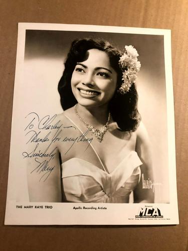 Mary Kaye Very Rare Very Early Autographed 8/10 Photo 50s Guitar Lounge ...