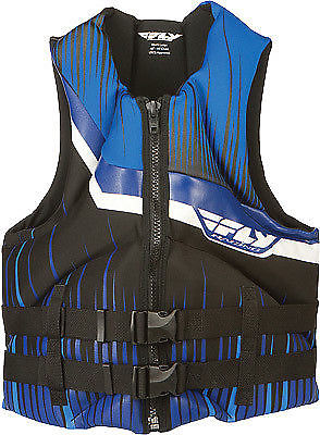 FLY RACING NEOPRENE LIFE VEST BLACK/BLUE S 221-16105 32"-36" CHEST USCG ...