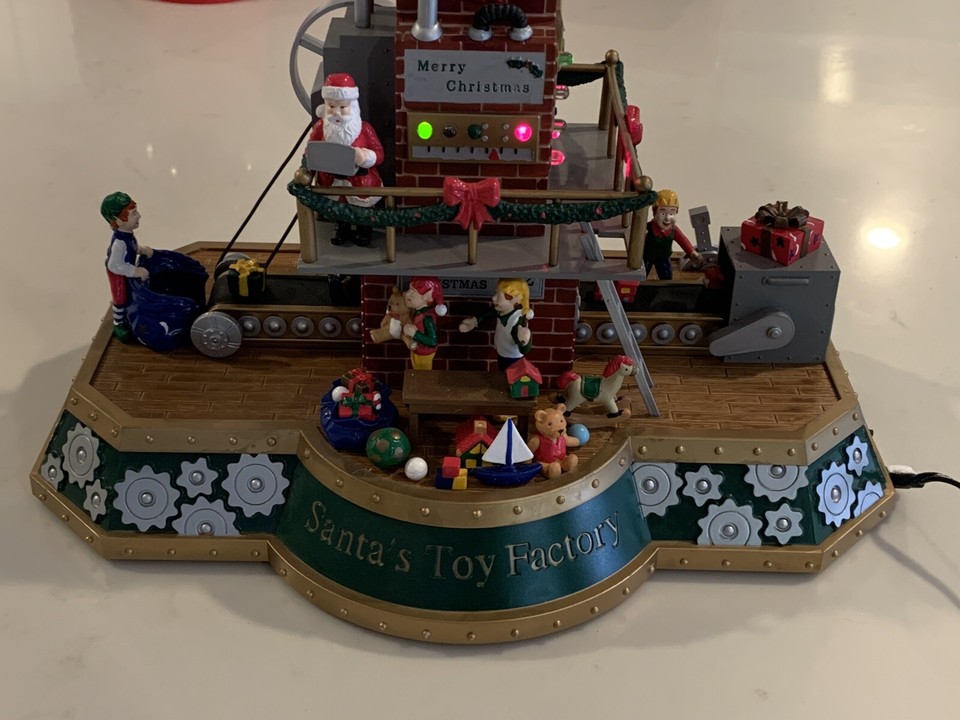 Mr Christmas Santa's Toy Factory animated Xmas figure decor Works READ ...