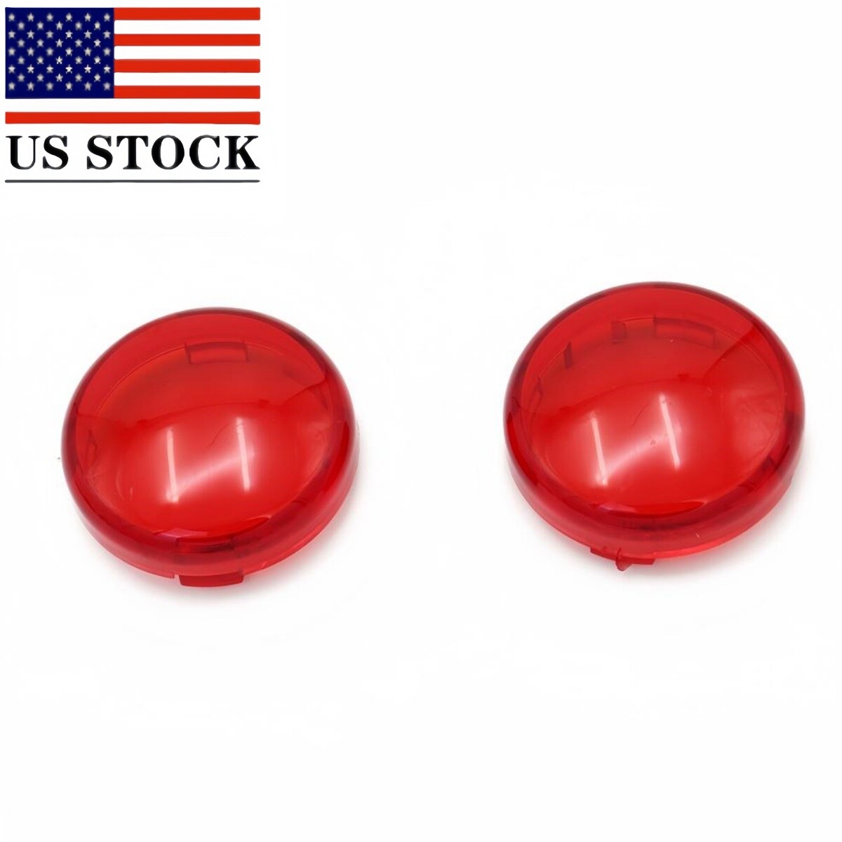 Motorcycle Turn Signal Light Red Lens Cover Fit For Harley Sportster ...