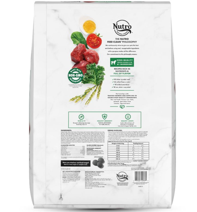 Nutro 10225669 Lamb & Rice Dry Food - 20lb for sale online | eBay