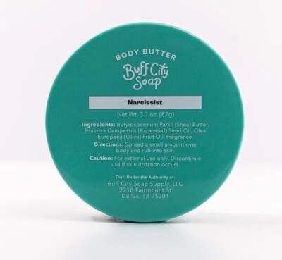 Buff City Soap Body Butter Narcissist 3.1oz NEW | eBay