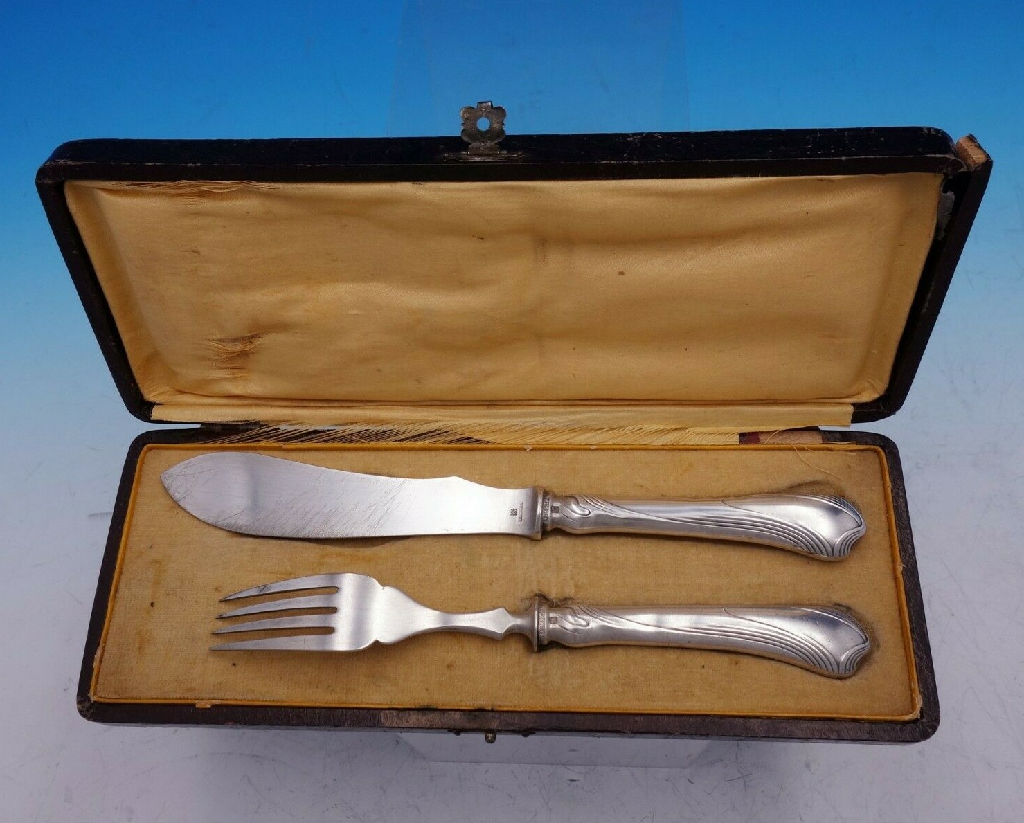 Moderne Gramont by Christofle Sterling Silver Fish Set 2pc Original ...