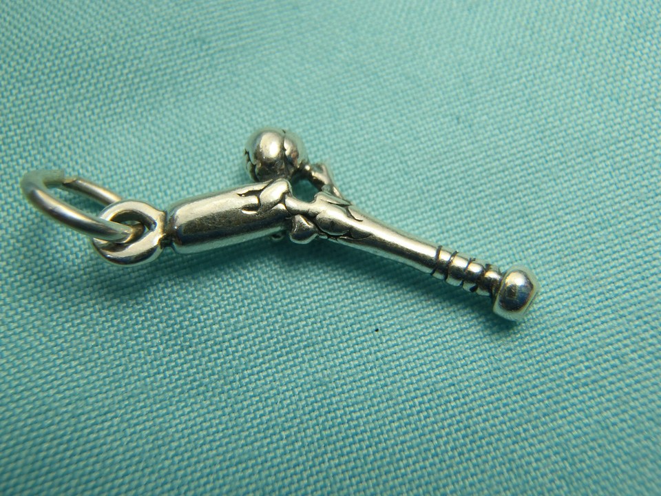 Hard Hitter Broken Baseball Bat Charm Sterling Silver MADE IN USA | eBay