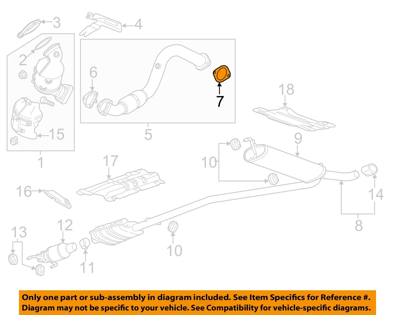 GM OEM 13-22 Encore Exhaust System Exhaust Components-Front Pipe Gasket ...