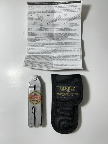 VINTAGE GERBER Multi-Lock Multi-Plier Pocket Tool Kit NOS w/ Nylon ...