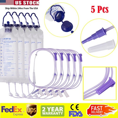 5PCS 1200ML Gastrointestinal Nutrition bag Feeding bag Enteral infusion ...