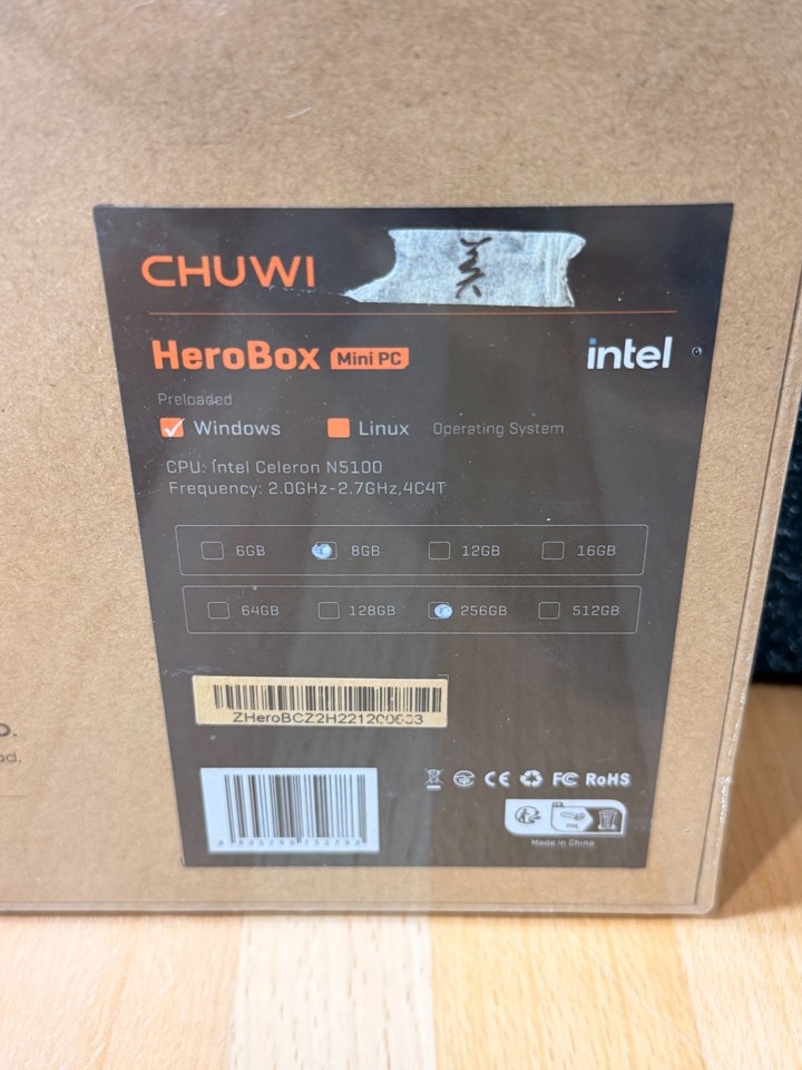 CHUWI HeroBox Mini PC Celeron N5100 8GB RAM 256GB SSD | eBay
