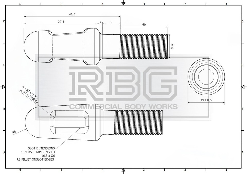 4x Flat Sword Cotter Pin & Chain + BOLT-ON Lugs / Pegs Trailer Truck ...