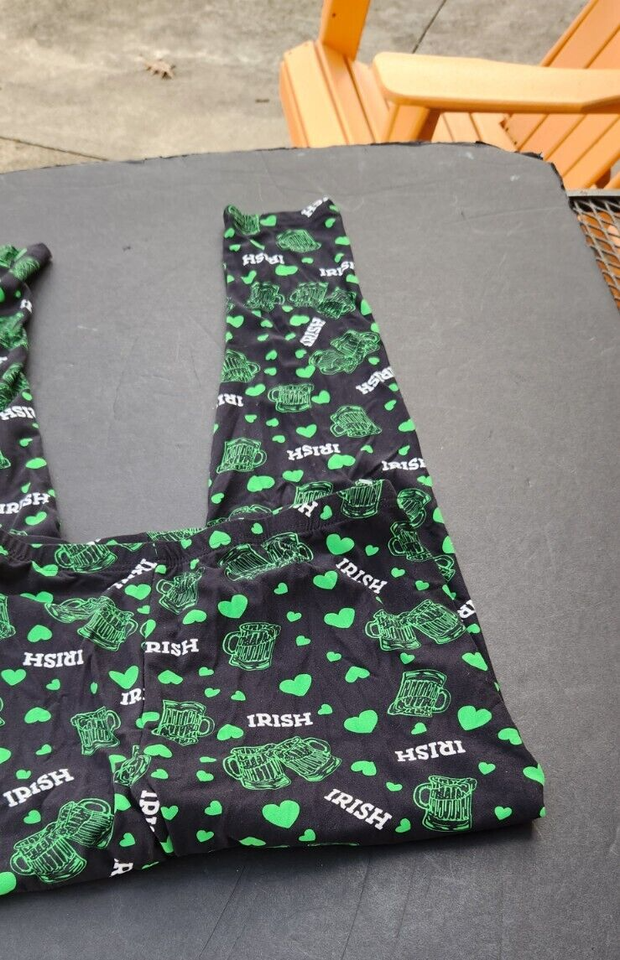 St Patrick's Day Leggings Irish Beer Pants XL | eBay