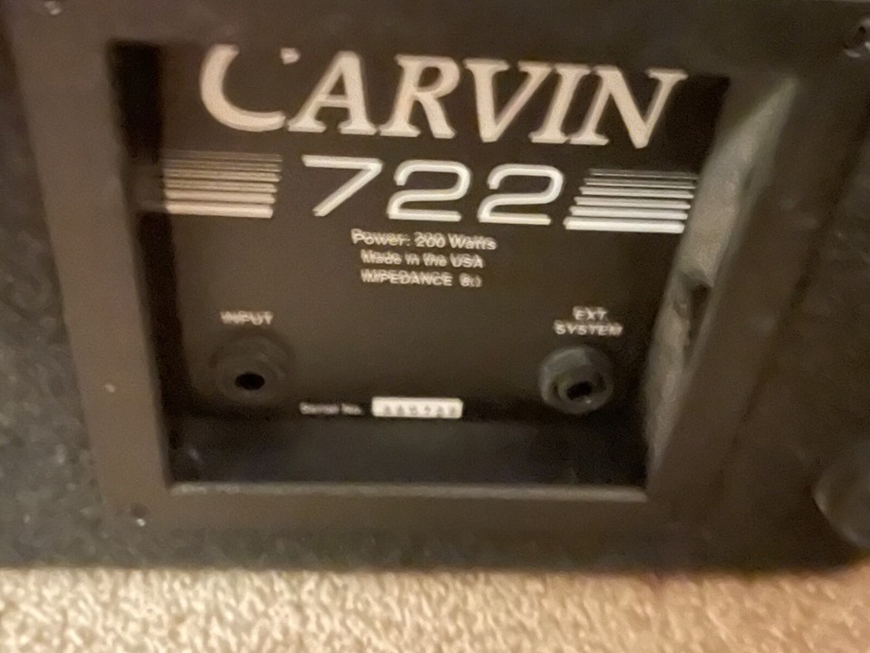 CARVIN 722 Stage Wedge Monitor 12 in speaker 200 watts $180 or $300 for ...