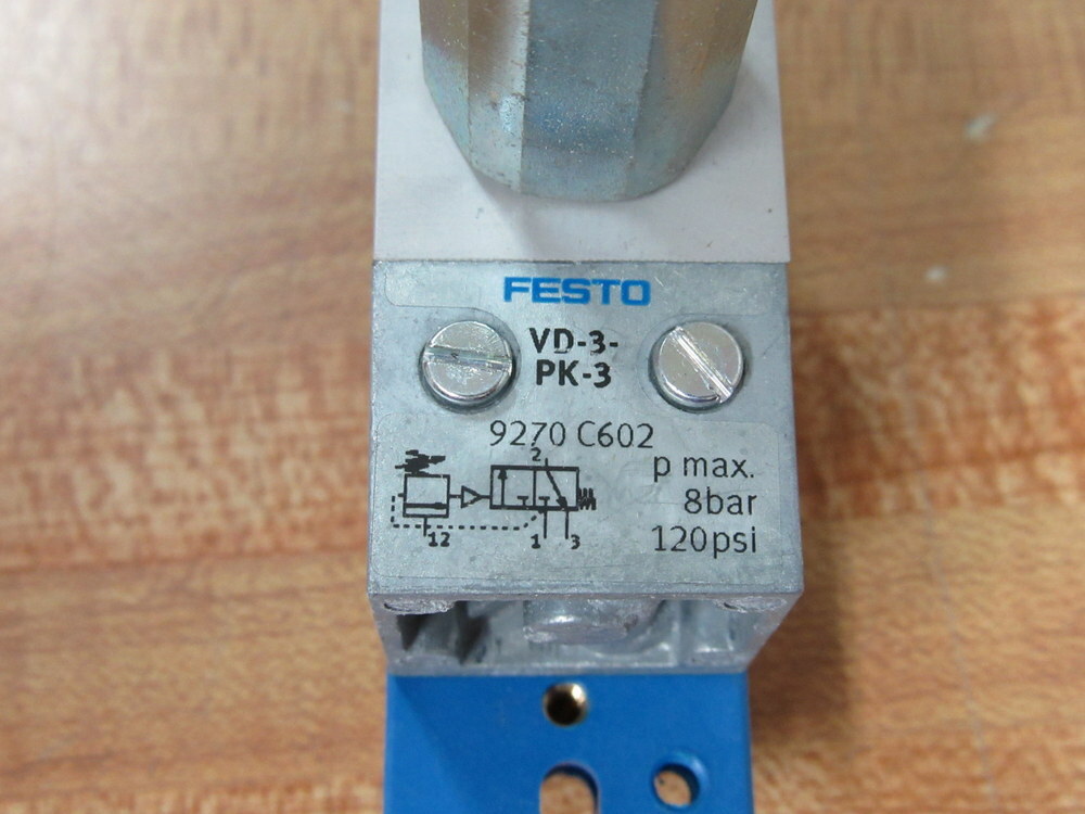 Festo Vd-3-pk-3 Pressure Sequence Valve T71652 for sale online | eBay