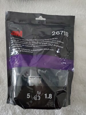 3M Performance Gravity HVLP Atomizing Head Refill Kit, 26718, Size 1.8 ...