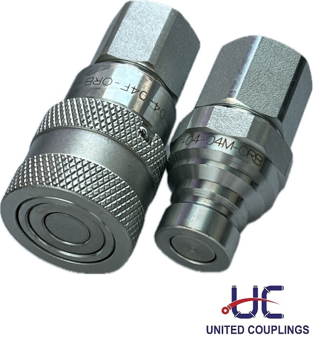 All Sizes Flat Face Hydraulic Coupler ORB/SAE Threads | Skid Steer ...