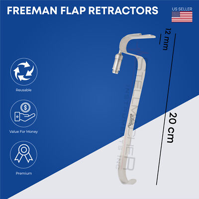 Freeman Flap Retractor 20 cm Blade 12 mm Plastic Surgery Instruments ...