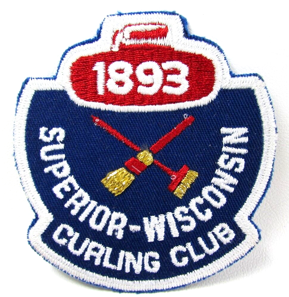 Vintage Superior Wisconsin Curling Club 1893 Jacket Patch Sport Broom ...