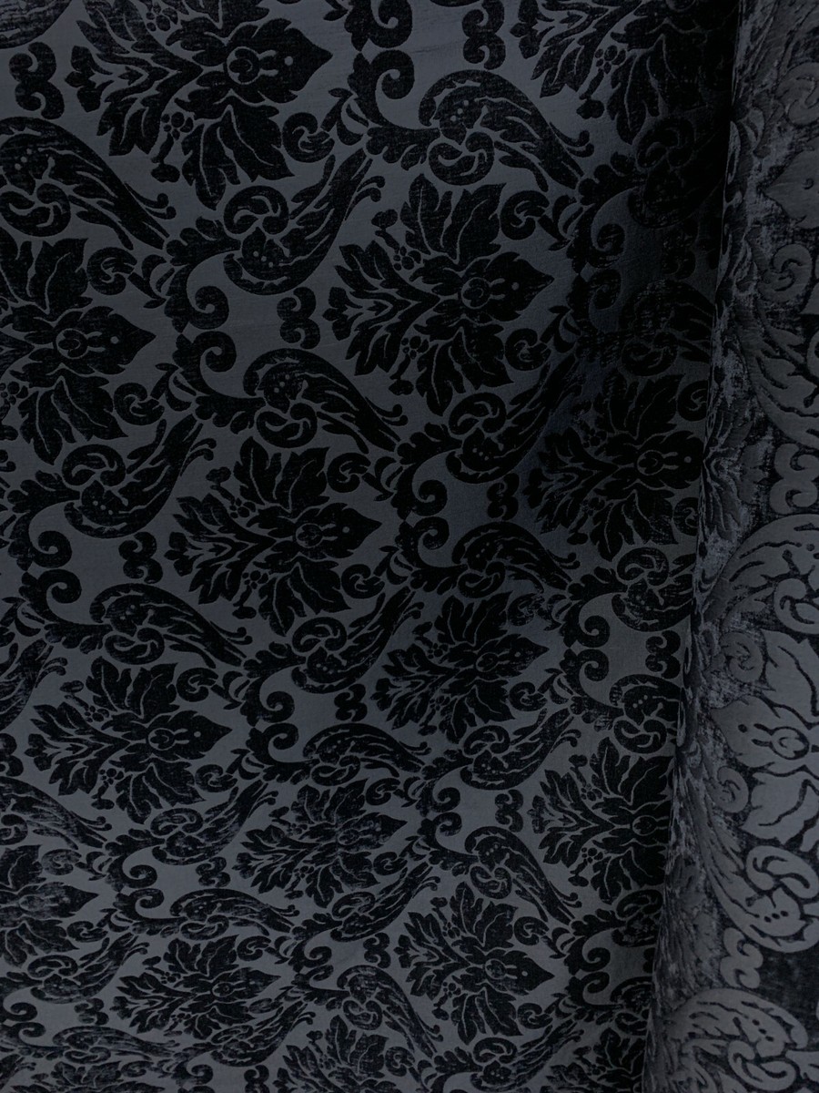 Black Damask Fabric
