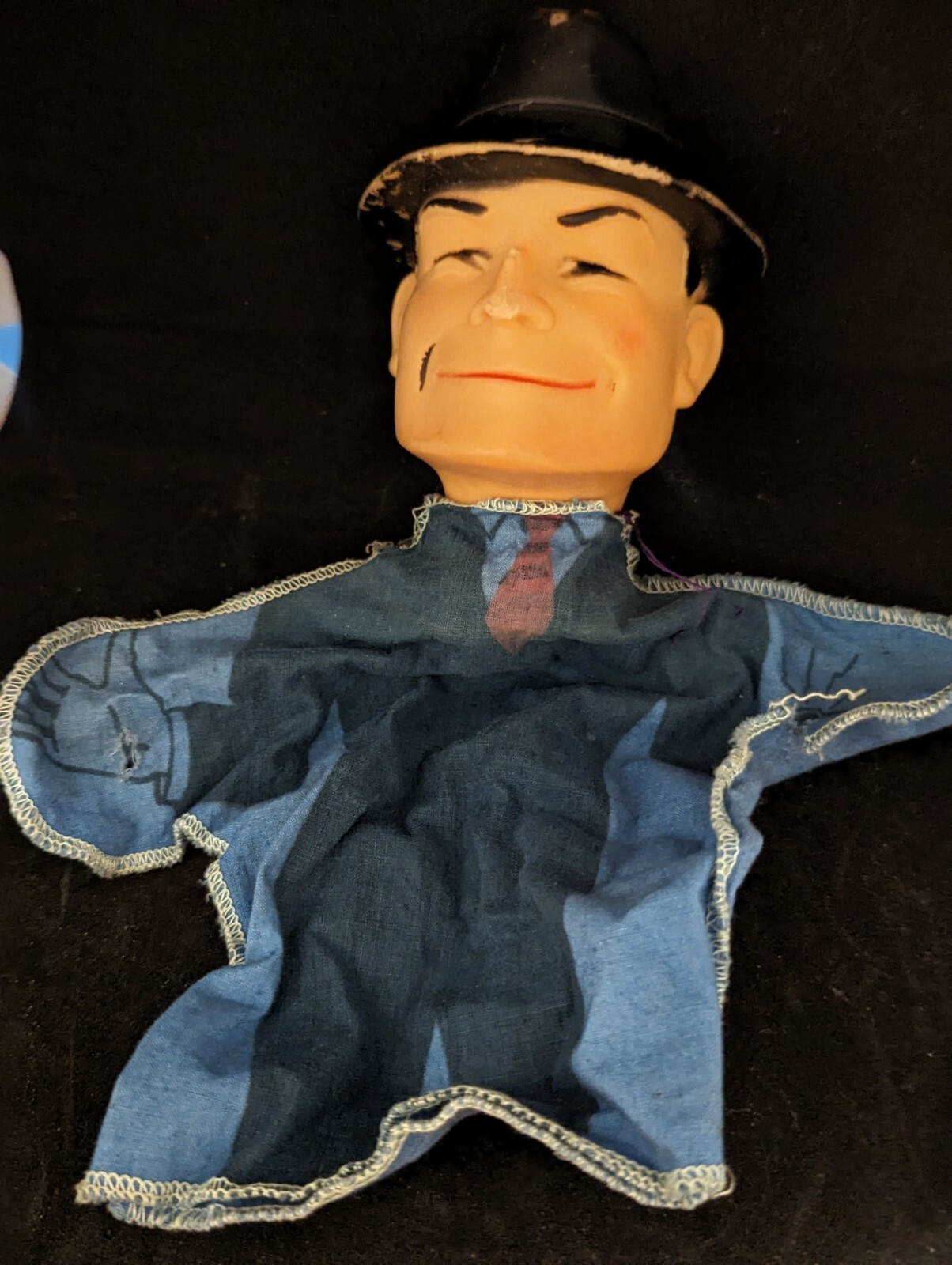 1960s IDEAL Dick Tracy Vintage Hand Puppet Dick Tracy with blue cloth ...