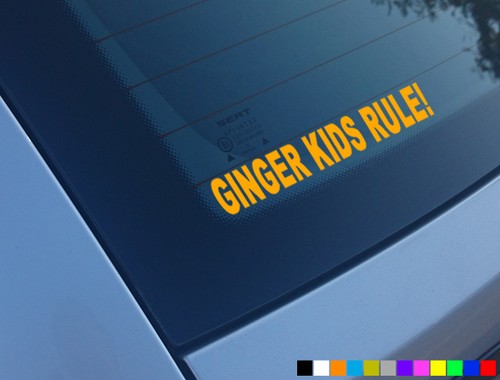 GINGER KIDS RULE FUNNY CAR STICKERS DECALS BUMPER WINDOW JDM DUB DRIFT ...