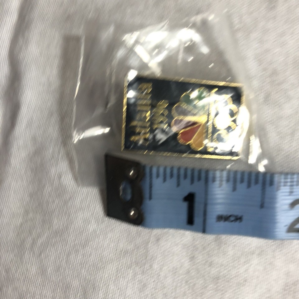 NBC peacock vintage Atlanta 1996 Centennial Olympics sponsor enamel pin ...