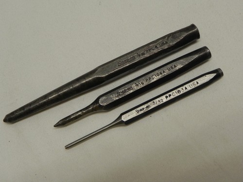 Snap-On 3 Piece Center & Pin Punch Set LOT9243 | eBay
