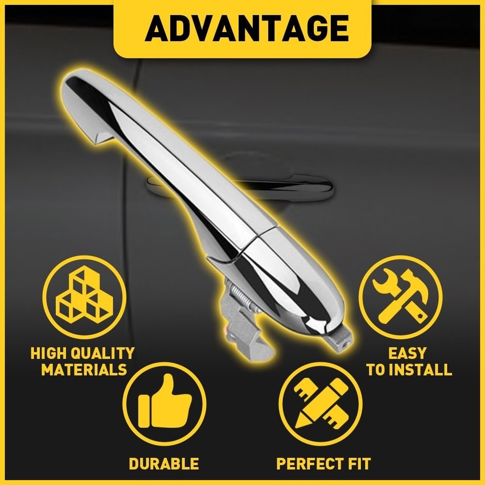 Front Exterior Outside Chrome Door Passenger Handle RH Side for Fiat ...