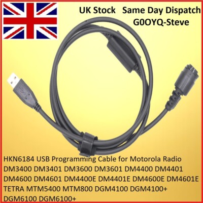 HKN6184 USB Programming Cable for Motorola Radio DM3400E DM4401E ...