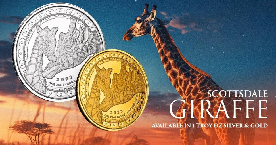 2023 1 oz Giraffe .999 Silver Coin - Legal Tender Silver Coin BU #A580 ...