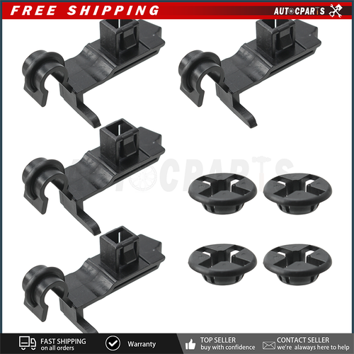 4 Set Hood Prop Rod Clip For Toyota Corolla 5345202060 & Grommet ...
