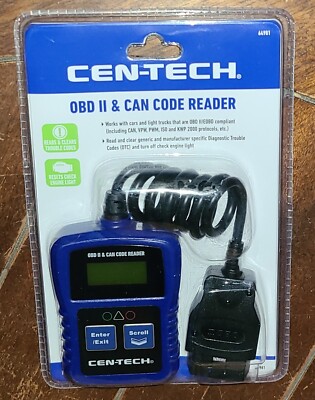 Cen-Tech OBD II & CAN Code Reader: Read & Clear Diagnostic Trouble ...