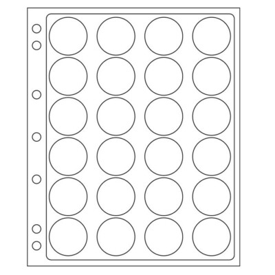 4 Lighthouse Grande Encap Archival Coin Album Pages For 34-35mm Round ...