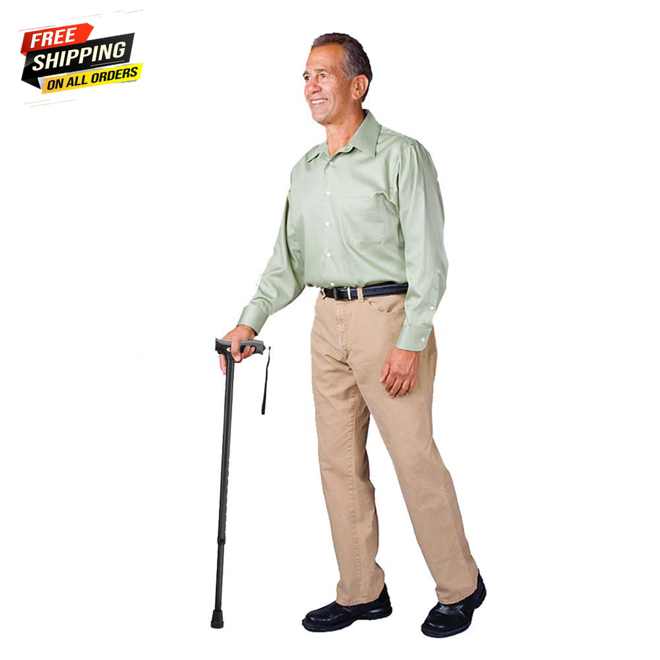 Equate Comfort Grip Walking Cane, Height Adjustable Cane with Wrist ...