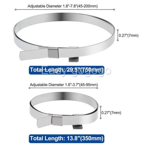 12 Sets CV Boot Clips Kit Stainless Steel Axle CV Joint Crimp Clamp ...