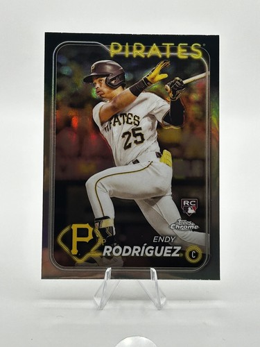 2024 Topps Chrome Prism Refractor RC #295 Endy Rodriguez Pittsburgh ...