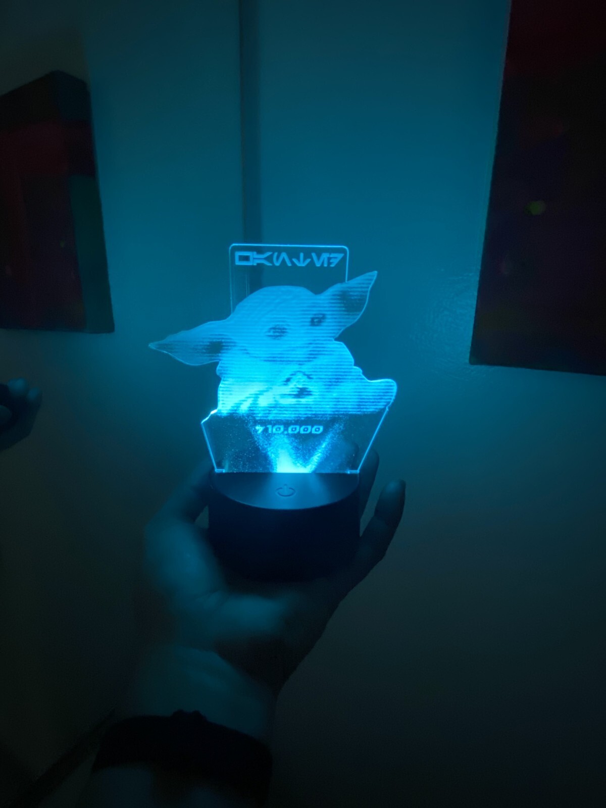 Baby Yoda Hologram Desktop Acrylic LED Display / Cosplay / StarWars Fan ...