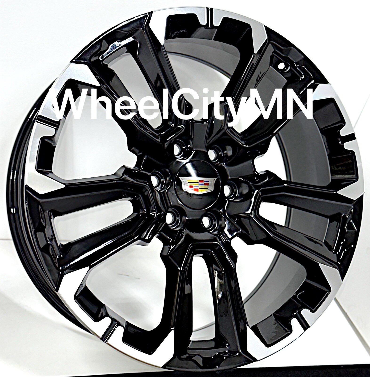 22" gloss black machine OE replica rims fits 2021 Cadillac Escalade ...